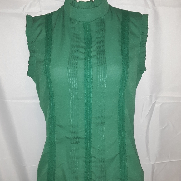 Online Store | Tops | Green Ruffle Blouse | Poshmark
